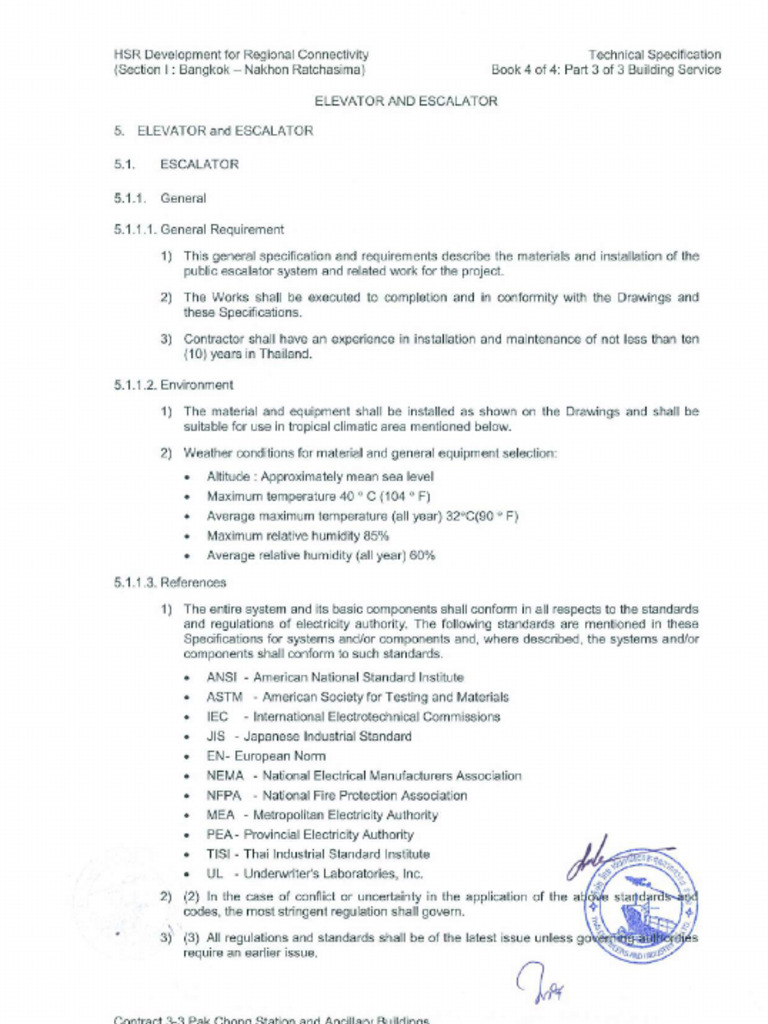 2.elevator and Escalator Drawing and Specification | PDF
