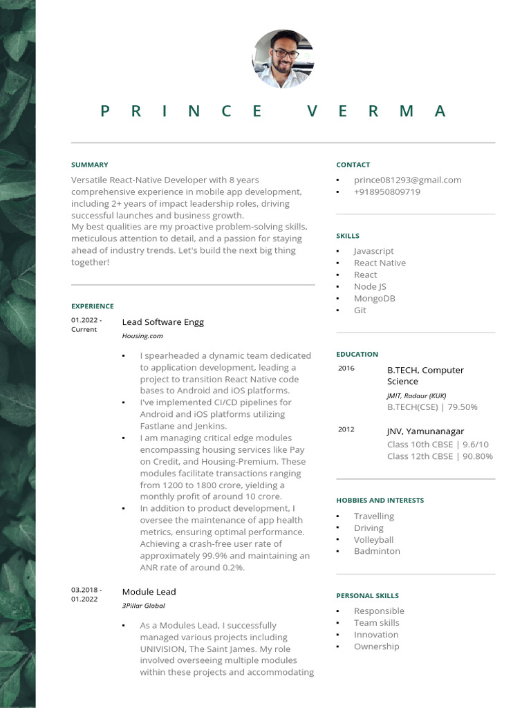 Resume 2024 | PDF | Mobile App | Ios
