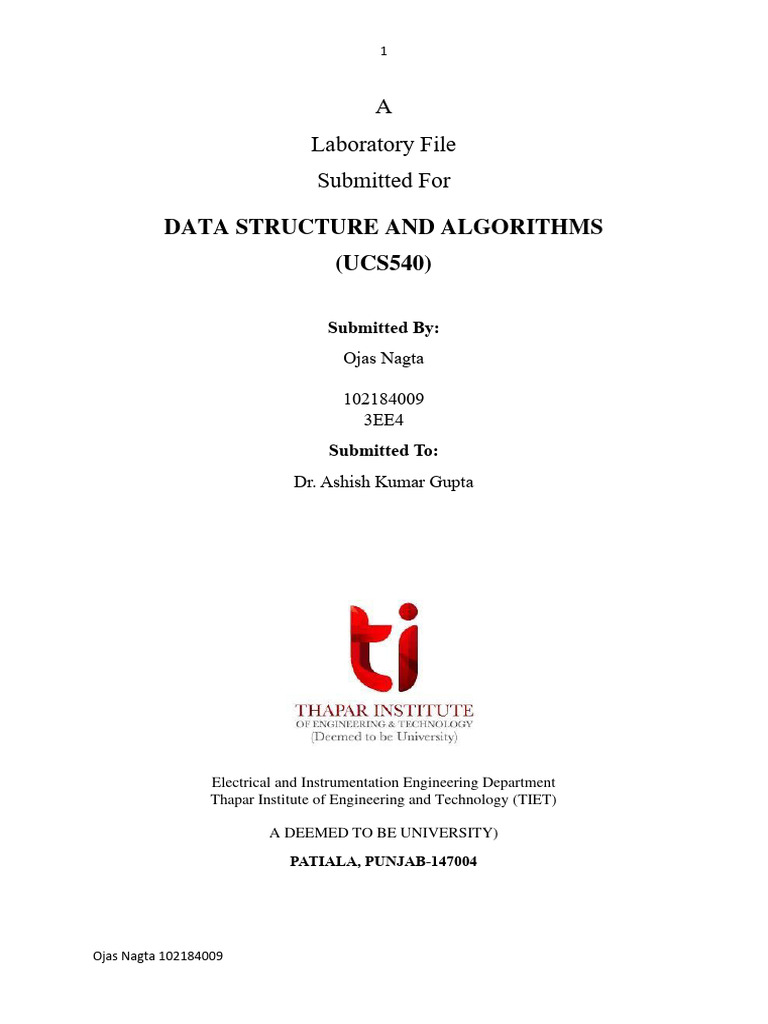 Data Structures Lab File | PDF | Namespace | Area