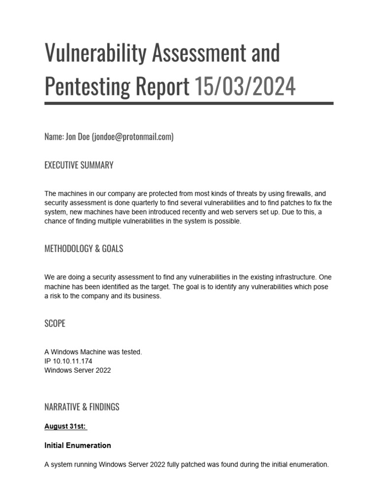 Sample Report | PDF | Password | Vulnerability (Computing)