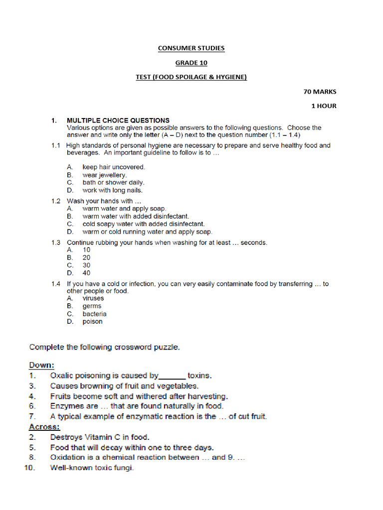 Consumer Studies T2 Test | PDF