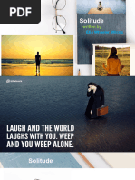 Solitude by Ella Wheeler Wilcox (Poem + Analysis) | PDF | Poetry ...