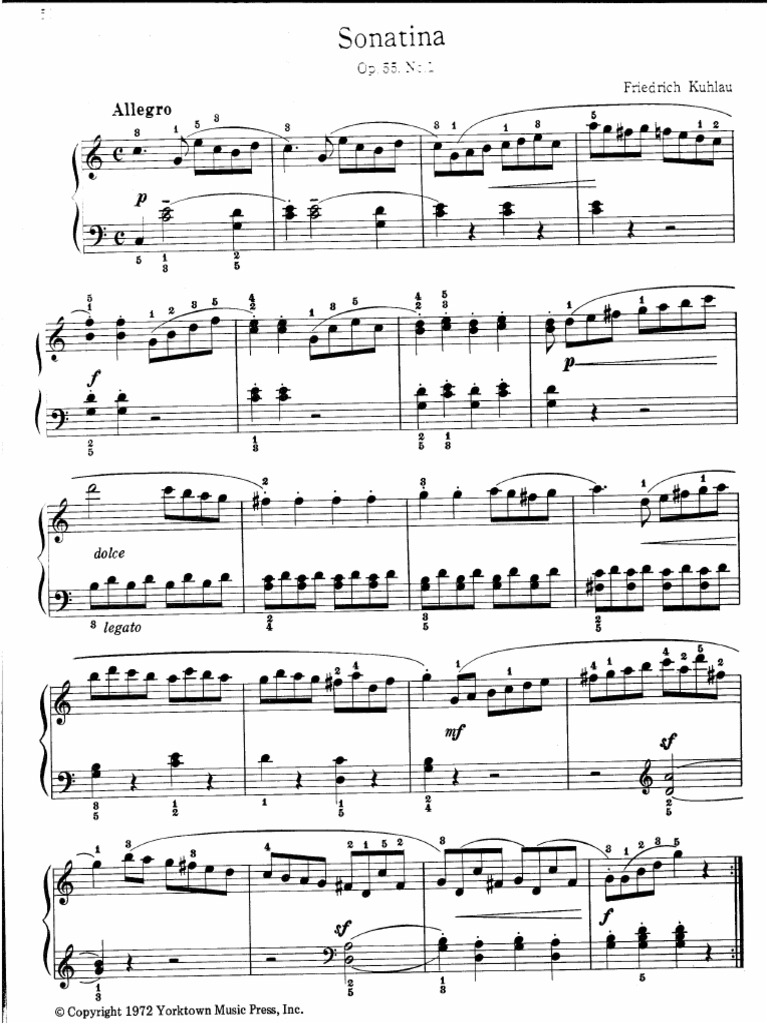 Kuhlau Sonatina Op.55 n.1 | PDF