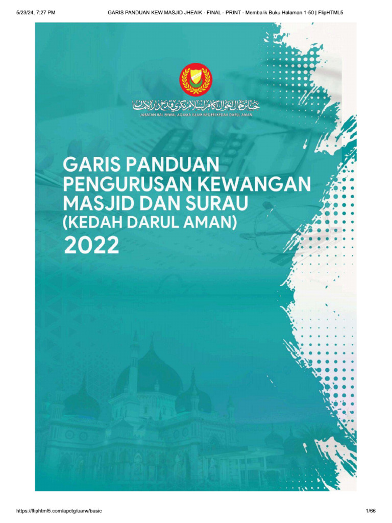 GARIS PANDUAN KEW.MASJID JHEAIK - FINAL | PDF