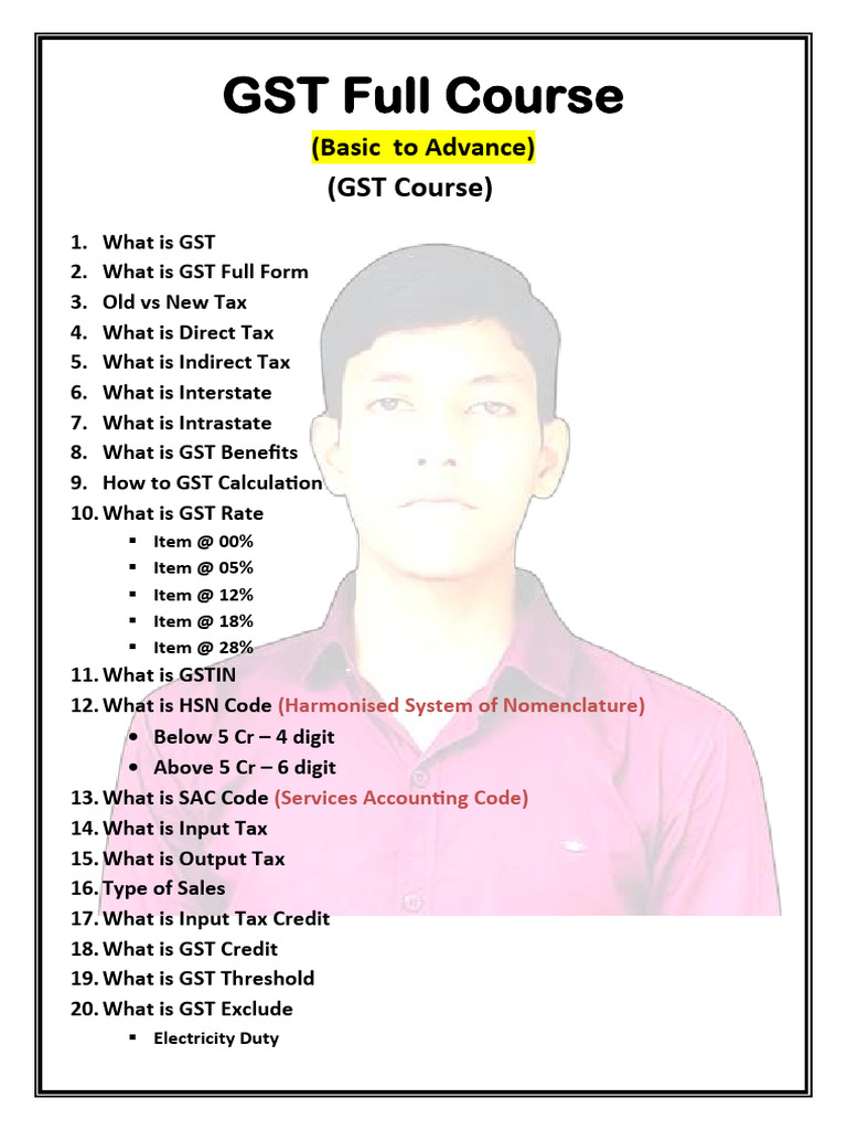 GST Full Course by Mashiujama | PDF | Taxes | Government Finances
