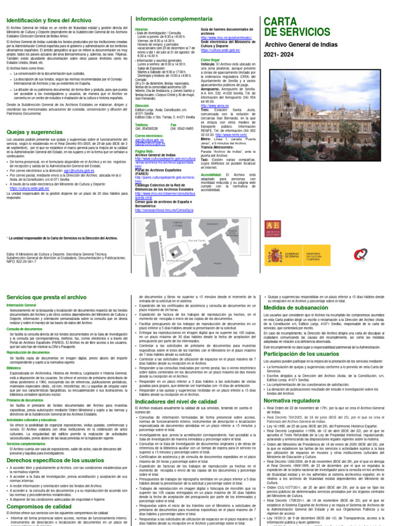 TR Ptico C S Archivo General de Indias 2021 2024 | PDF | Sevilla | España