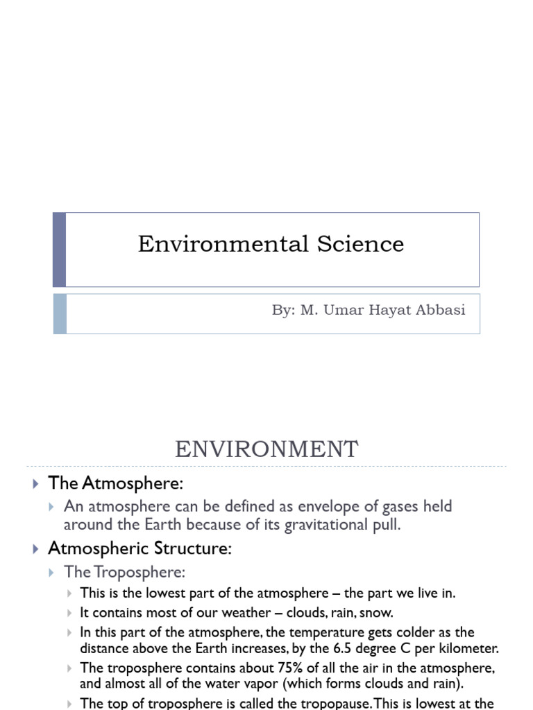 Environmental Science | PDF | Rock (Geology) | Atmosphere Of Earth