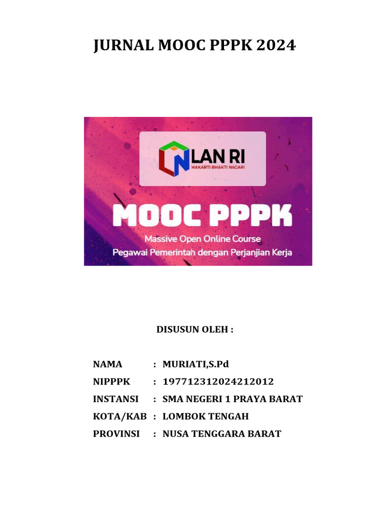 Resume Jurnal MOCC 2024 Muriati | PDF