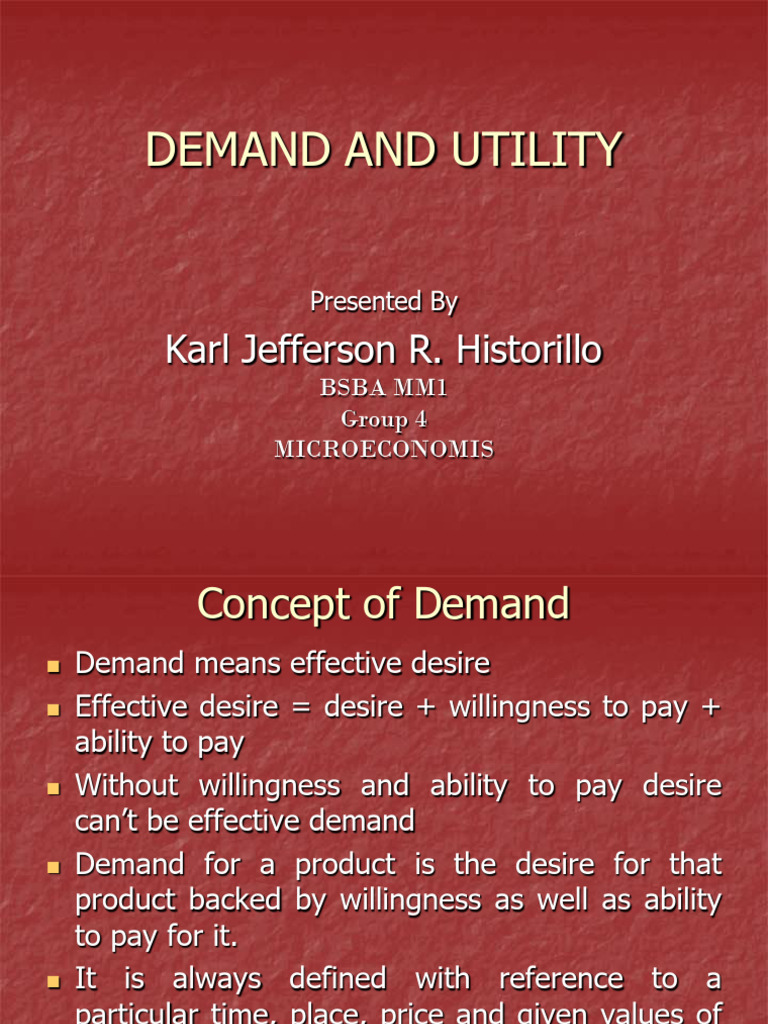 02 Demand and Utility Analysis | PDF | Demand | Utility