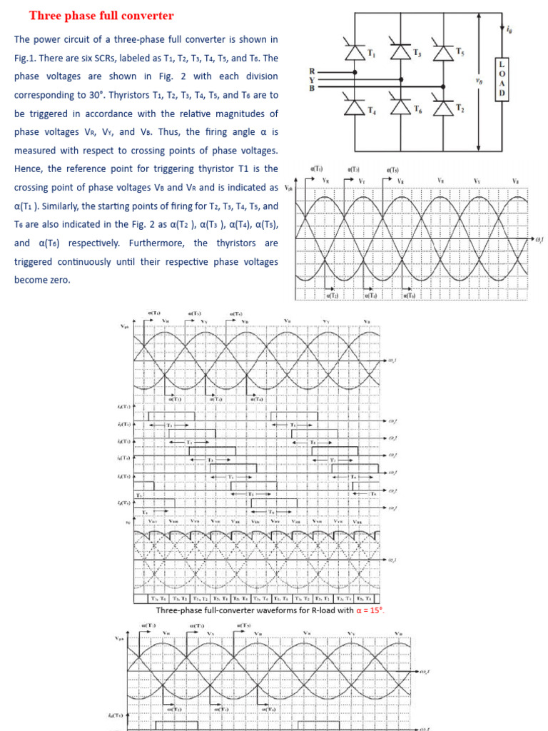 Three-Phase Full Converter Guide | PDF