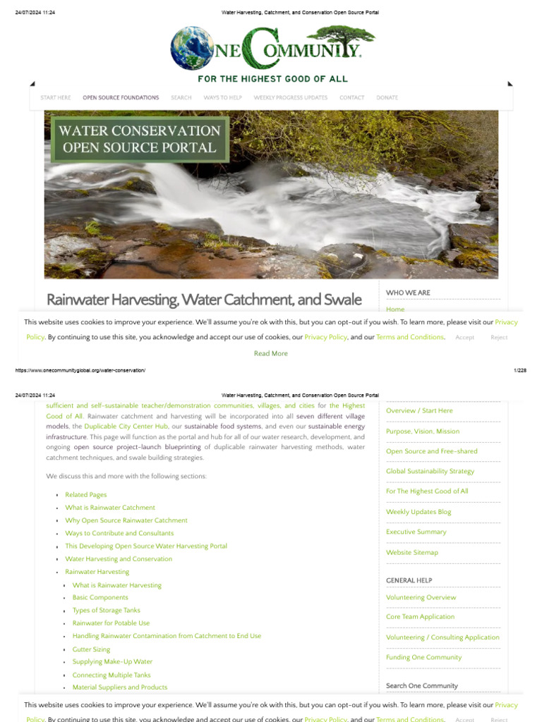 Water Harvesting, Catchment, and Conservation Open Source Portal | PDF ...