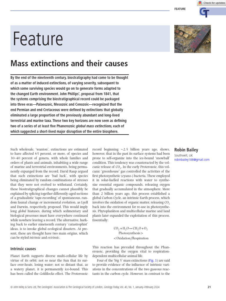 Causes of Mass Extinctions Explained | PDF | Oceans | Geology