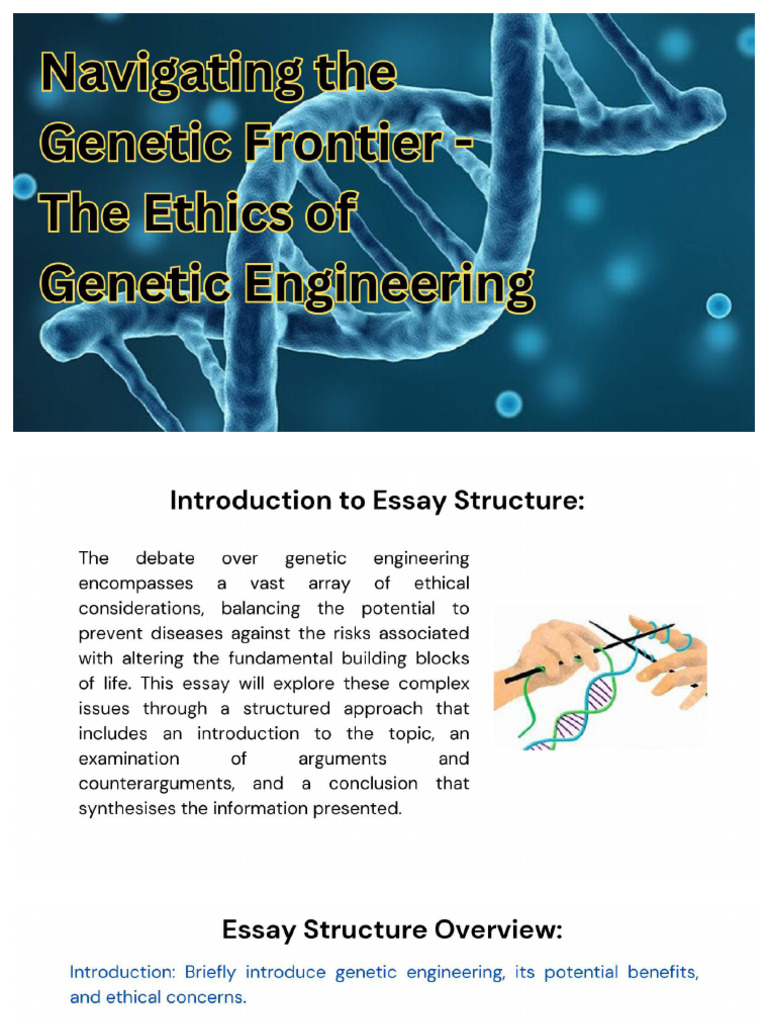 WK6 - Y7 - WW - Navigating The Genetic Frontier - The Ethics of Genetic ...