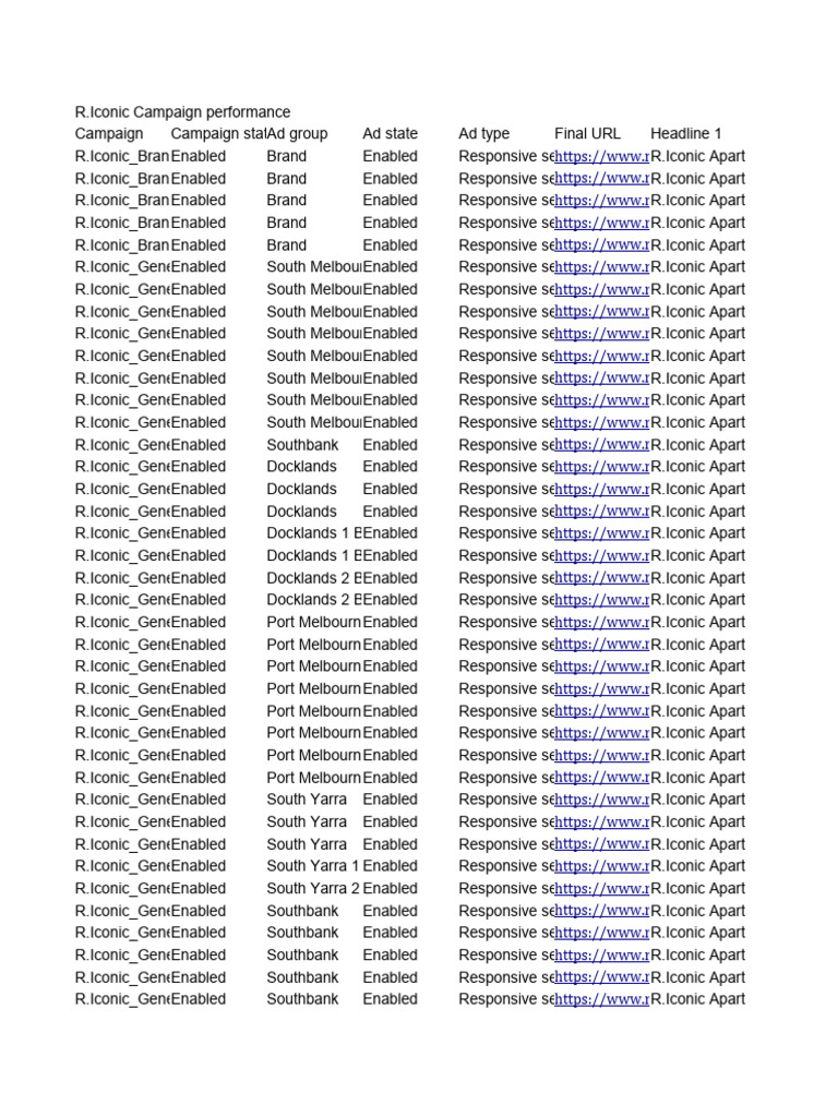 R.Iconic Campaign Performance Overview | PDF