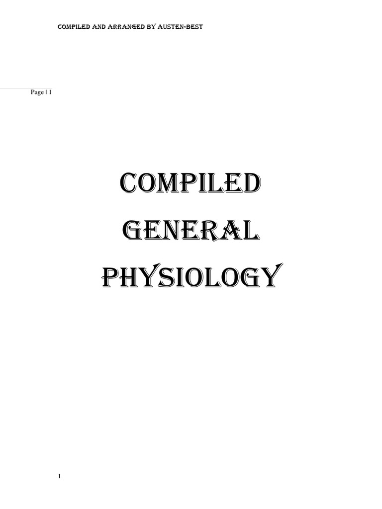 Compiled General Physiology | PDF | Endoplasmic Reticulum | Lysosome