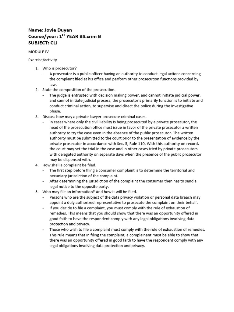 CLJ | PDF | Plea | Prosecutor