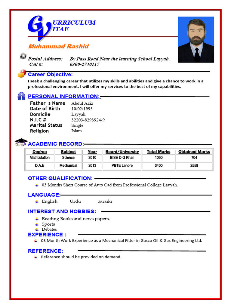 Muhammad Rashid Aziz CV Updated | PDF