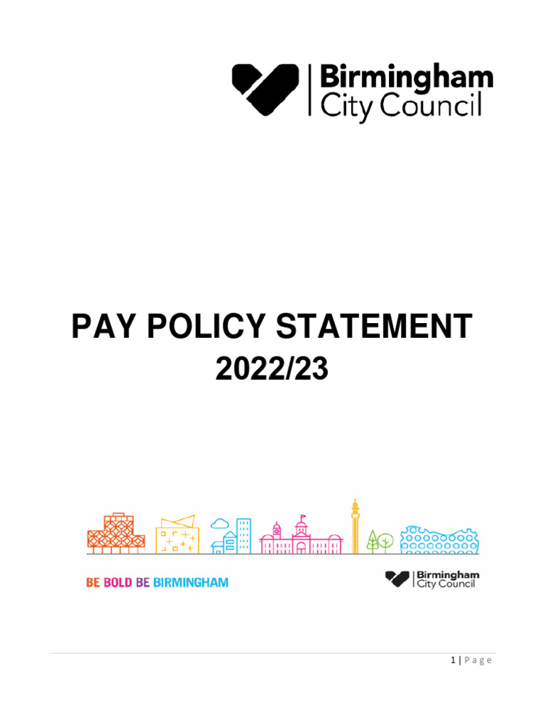 BCC Pay Policy Statement 2022/23 | PDF | Cost Of Living | Salary