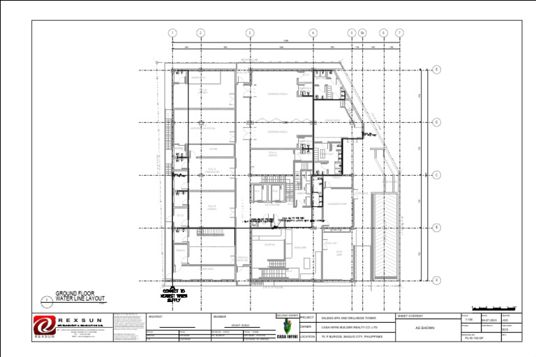 PL-W-102-GF - Ground Floor Waterline Layout | PDF | Buildings And ...
