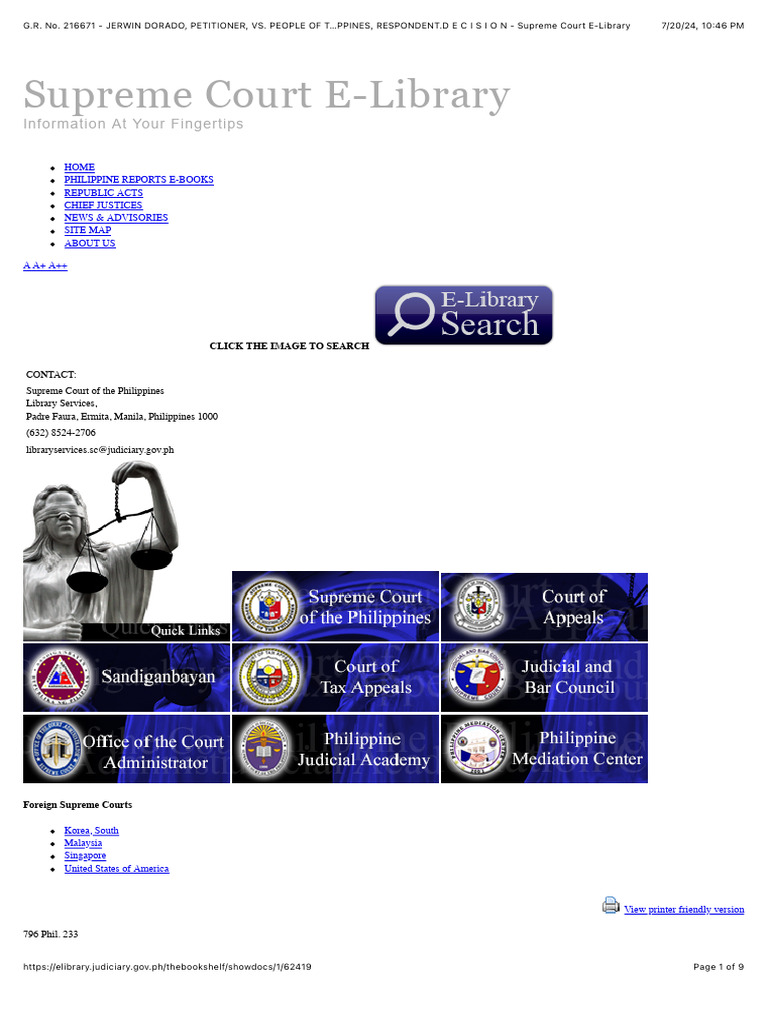 G.R. No. 216671 - JERWIN DORADO, PETITIONER, VS. PEOPLE OF THE PHILIPPINES, RESPONDENT.D E C I S ...