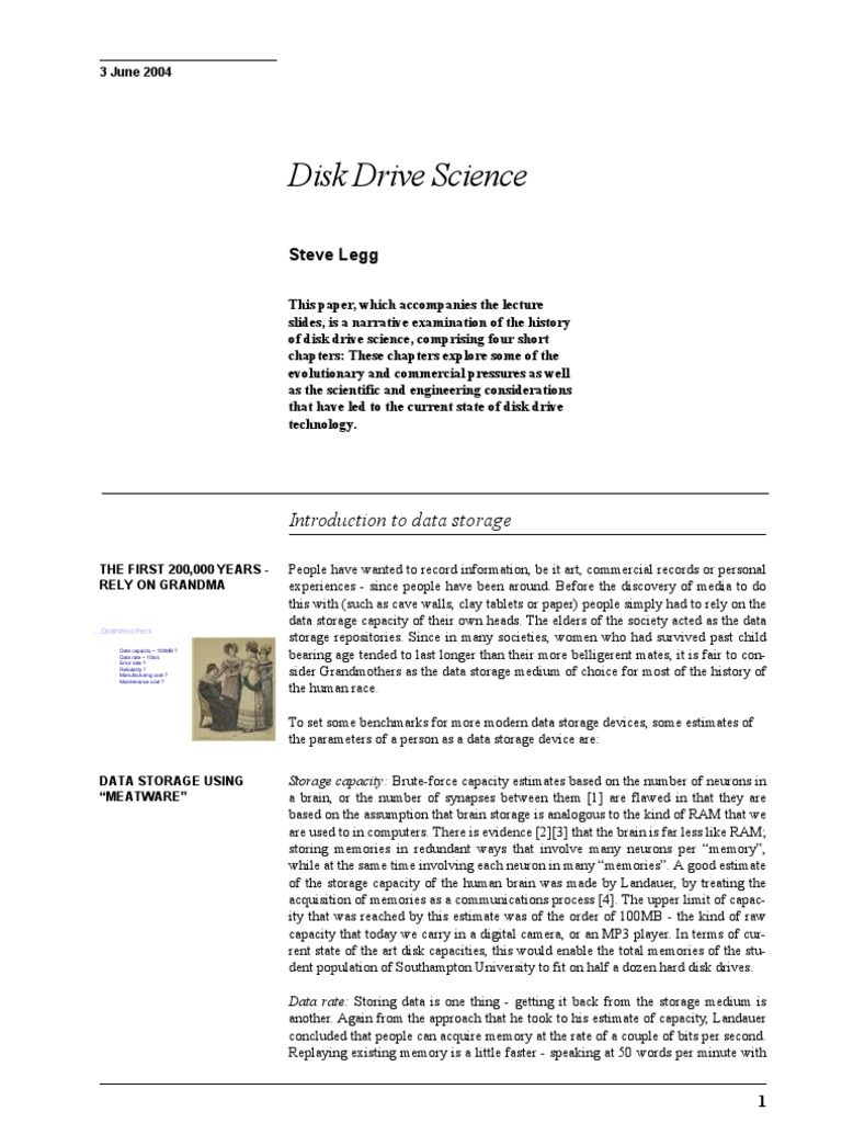 Disk Drive Science | PDF | Hard Disk Drive | Computer Data Storage