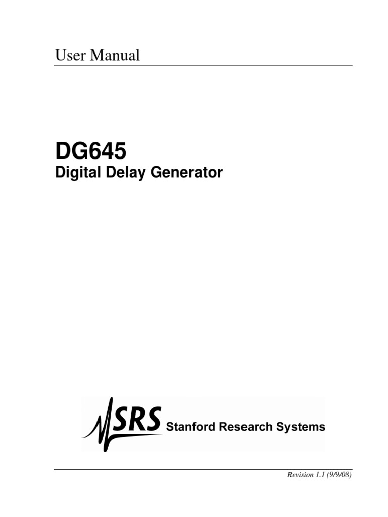 DG645 M | PDF | Computer Hardware | Electrical Engineering