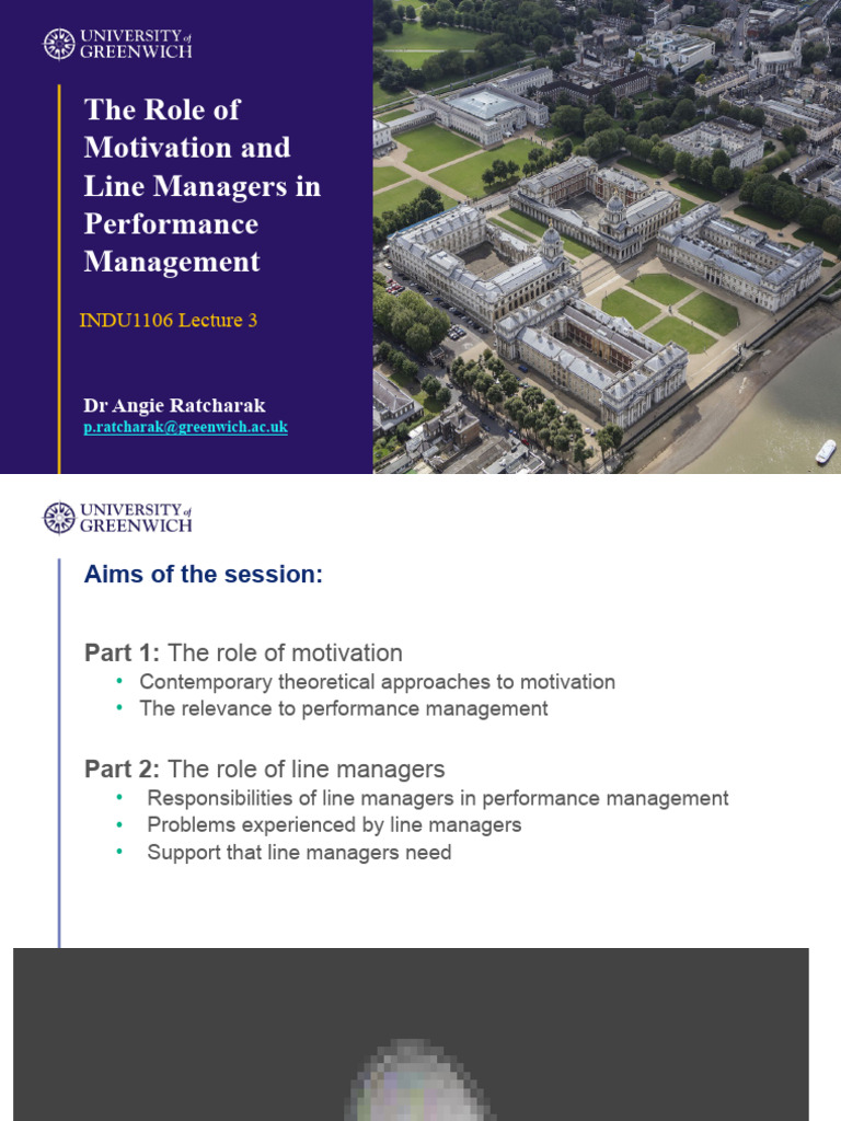 Lecture 3 - Role of Motivation Line Managers in PM | PDF | Goal | Goal ...