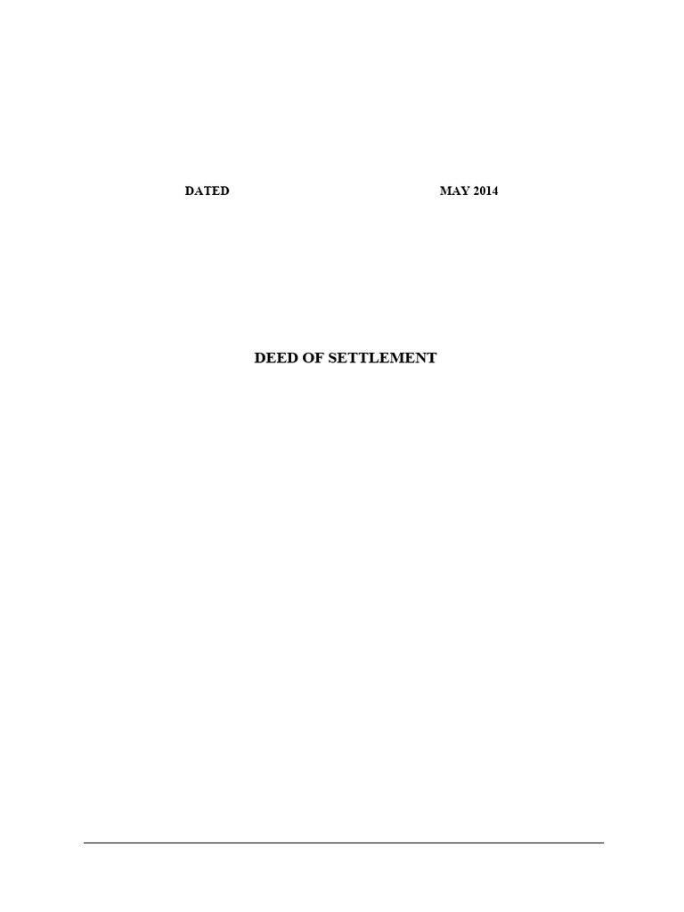 Deed of Settlement Great Southern Group Proceedings | PDF | Legal ...