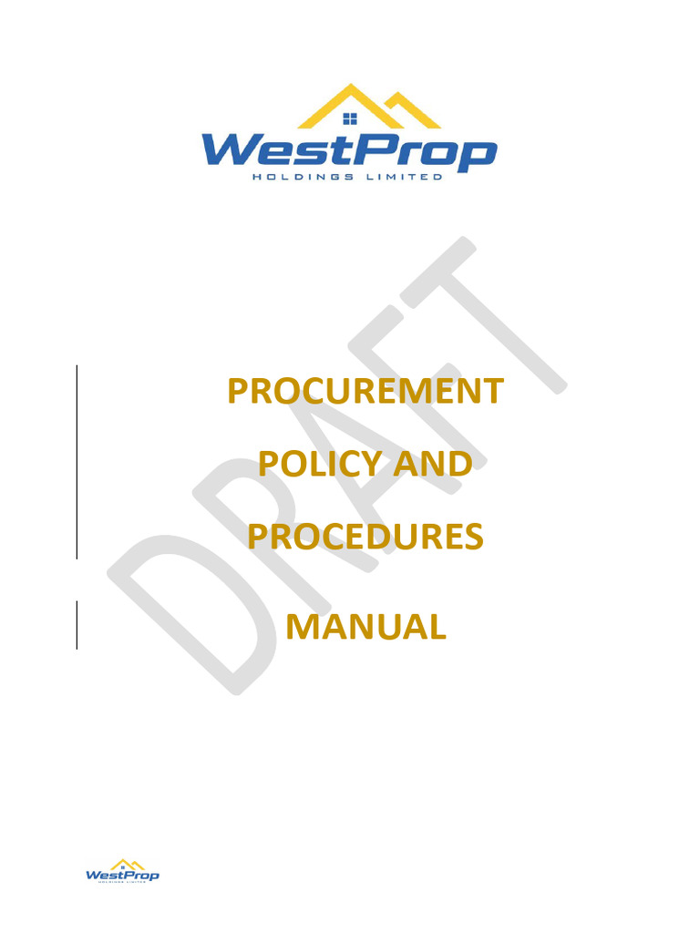 WPHL Procurement Policy Manual | PDF | Request For Proposal | Procurement