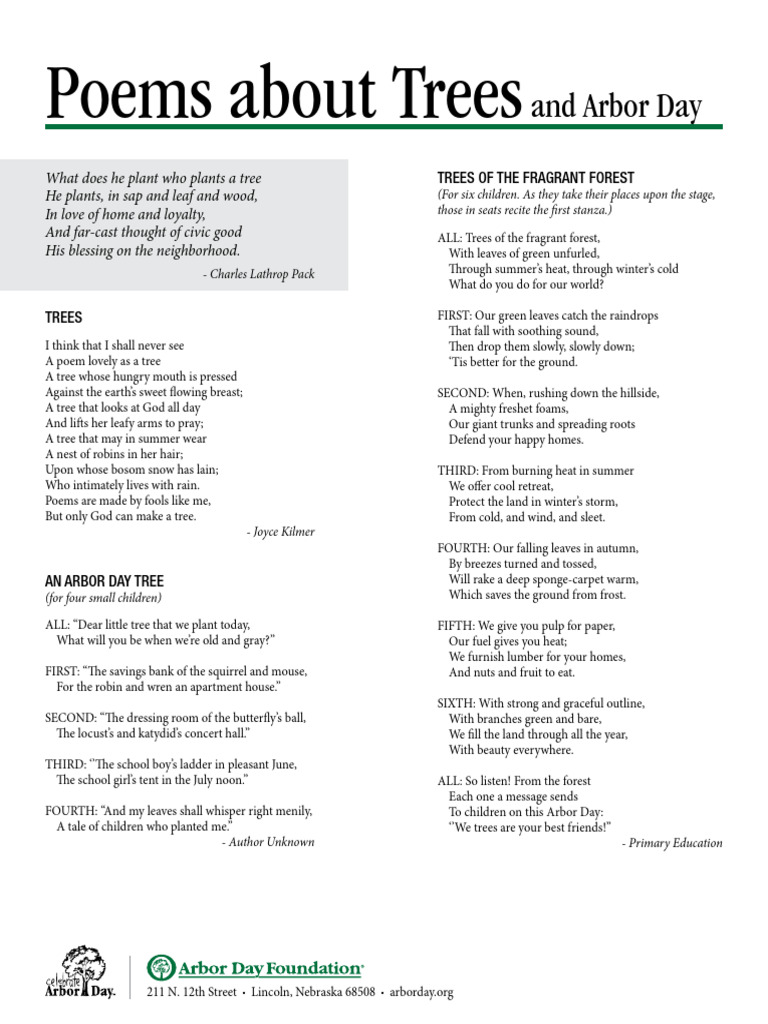 Poems About Trees | PDF | Trees