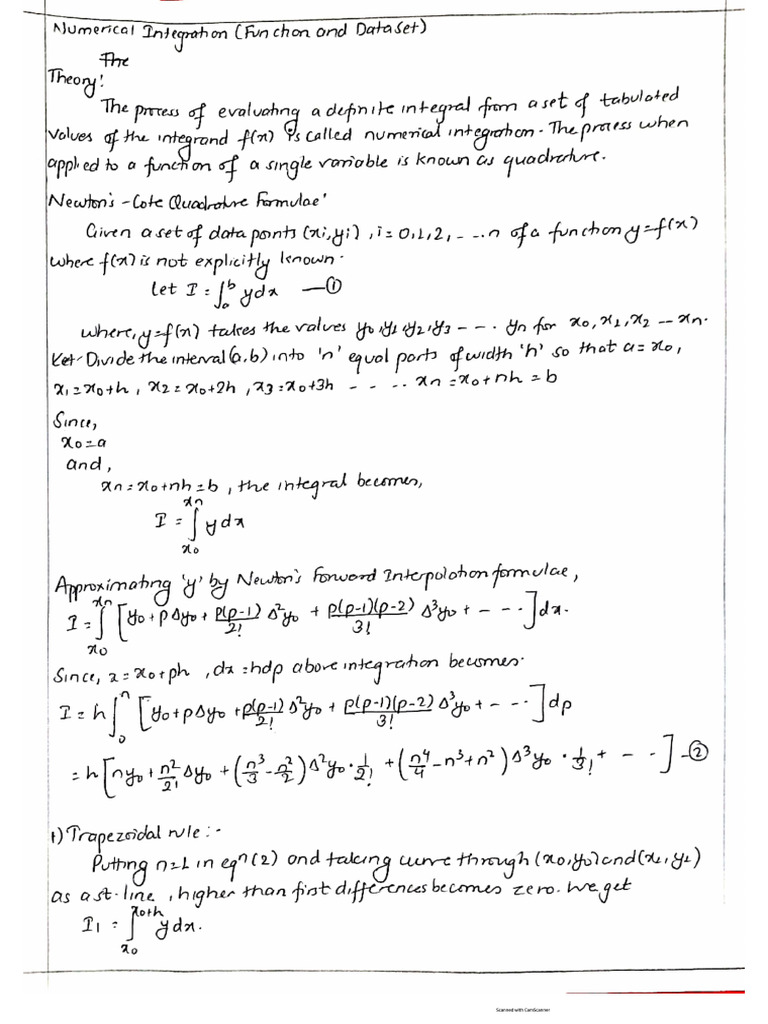 Numerica Integration Cprogram | PDF