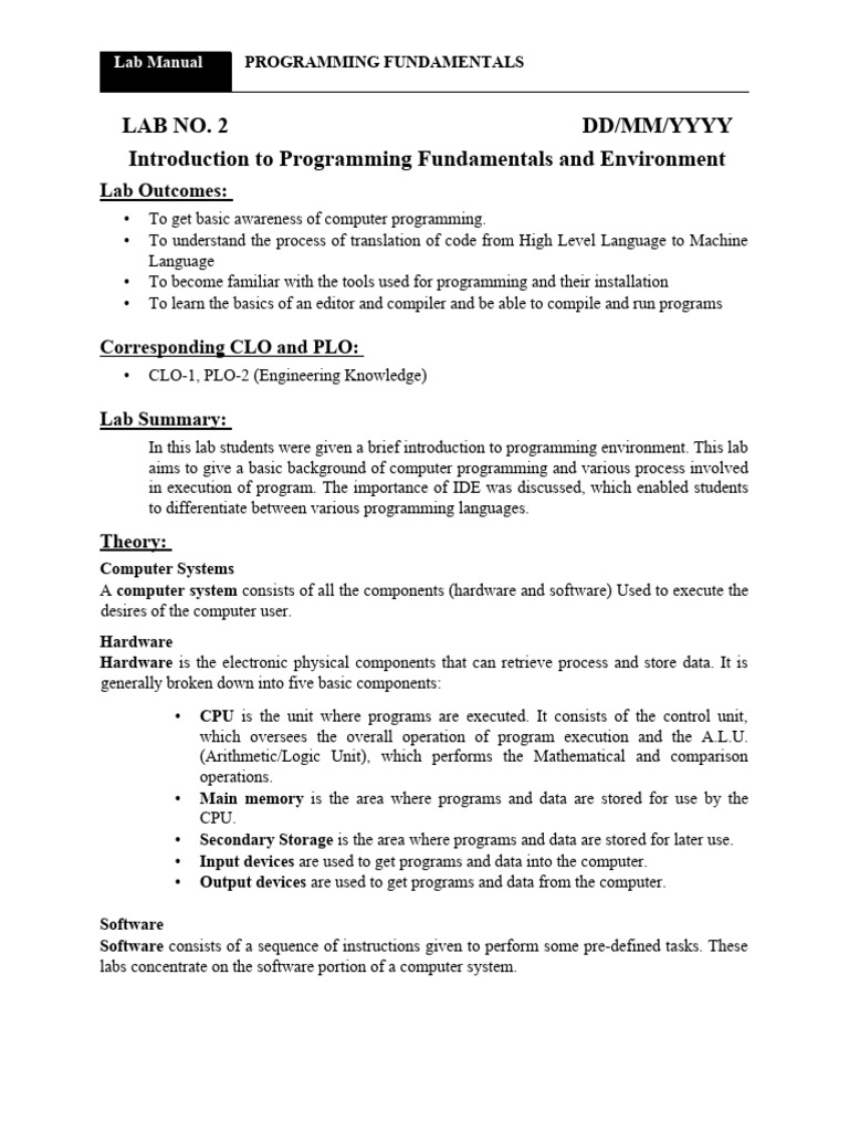Lab #1 | PDF | Computer Programming | Computer Program Lab #1 | PDF | Computer Programming | Computer Program