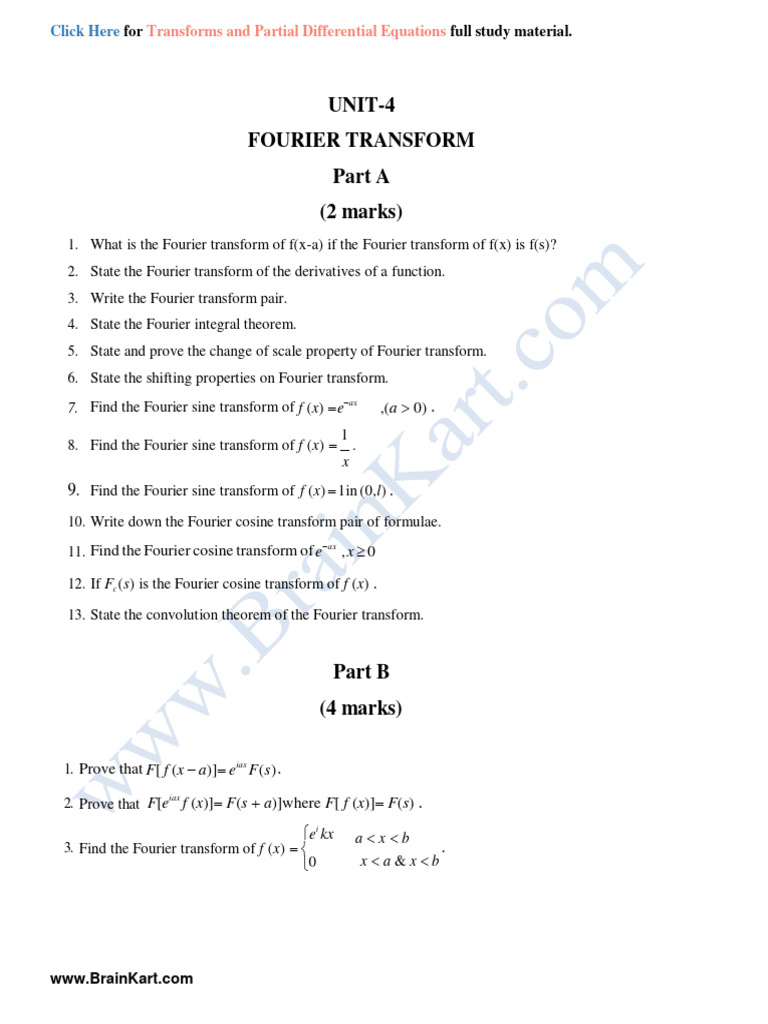 Proof of Fourier Integral Theorem | PDF | Fourier Transform ...