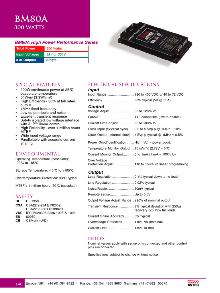 BM80A | PDF | Manufactured Goods | Electrical Engineering