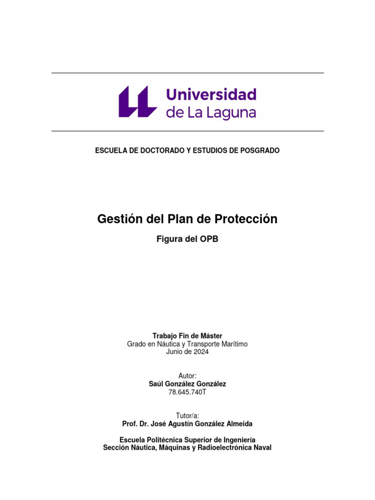 Gestion Del Plan de ProteccionFigura Del OPB | PDF