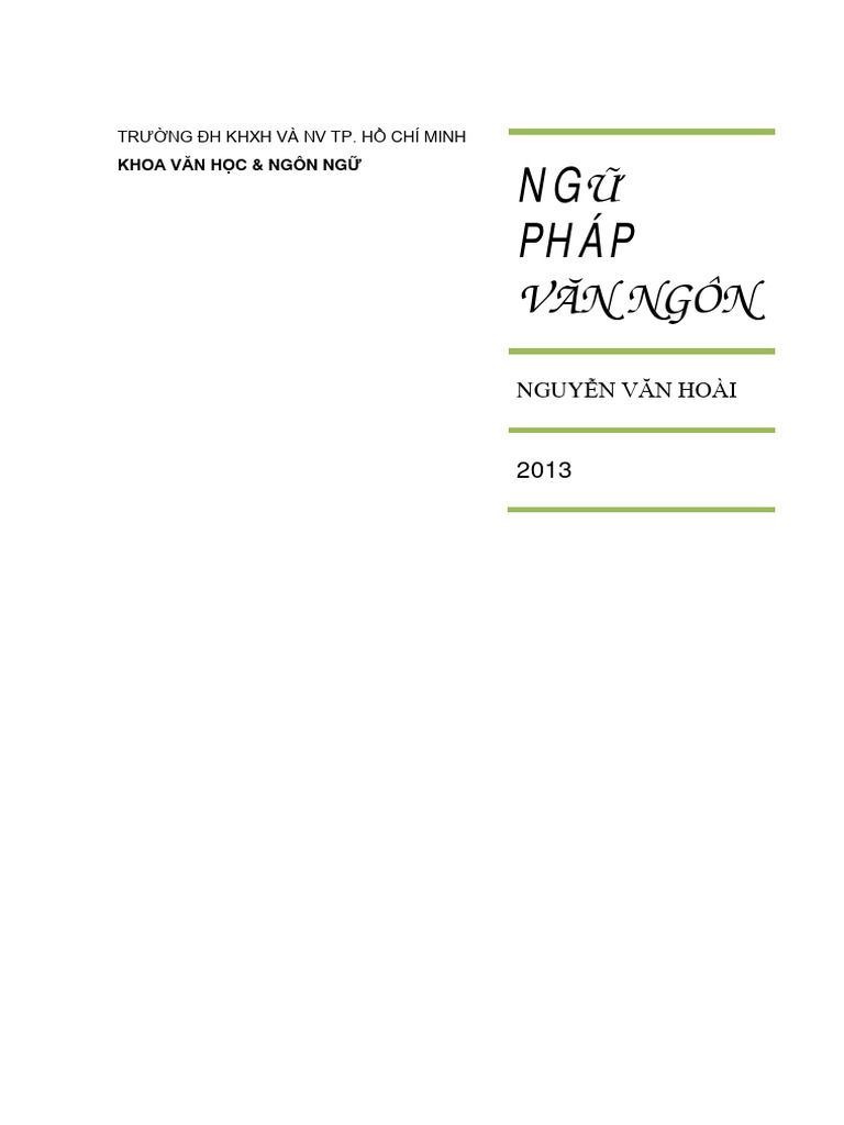 Ngu Phap Van Ngon Ban Moi 2 | PDF