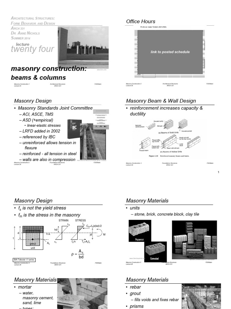 Notes 24 | PDF | Masonry | Column