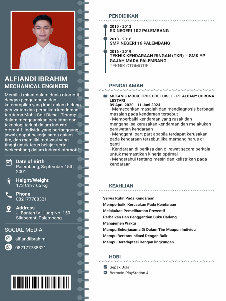 CV Alfiandi Ibrahim | PDF