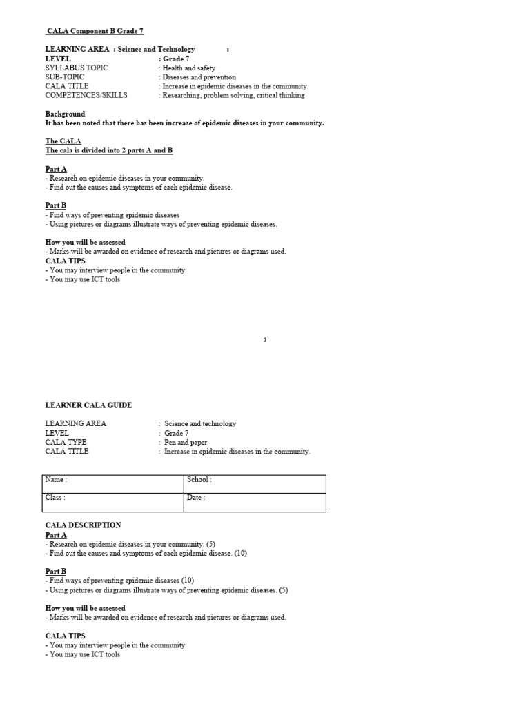 Grade 7 CaLa | PDF | Educational Technology | Learning