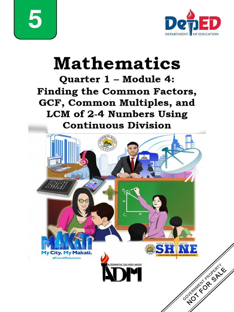 MATH5 Q1 WEEK4 Forprint | PDF | Discrete Mathematics | Arithmetic