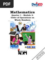Math5 - q1 - Mod5 - Performing A Series of Operations Using Pmdas or ...