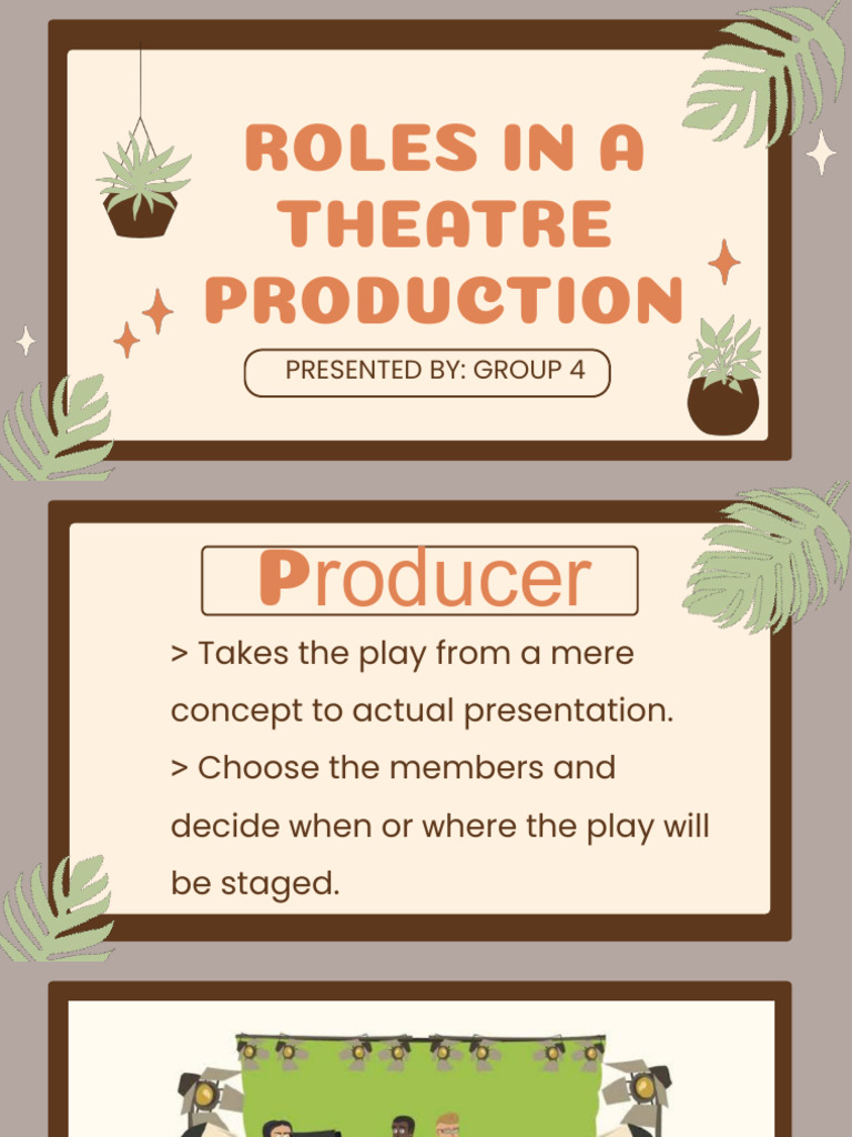 Key Roles in Theatre Production | PDF