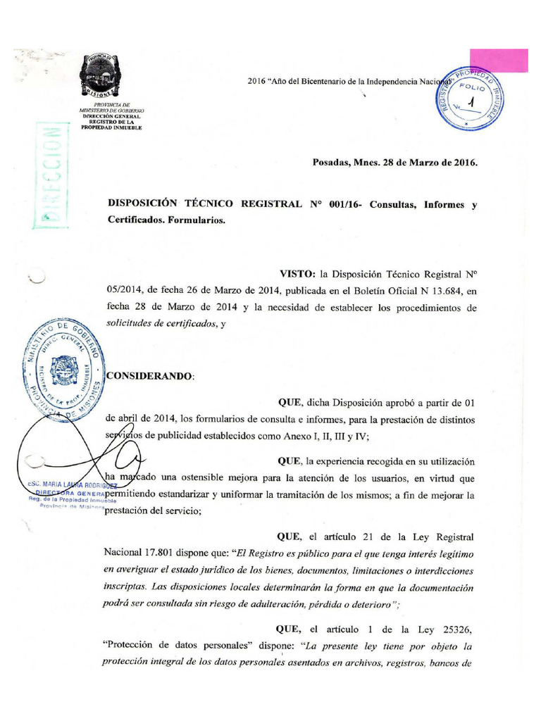 DTR 01 2016 Formularios | PDF