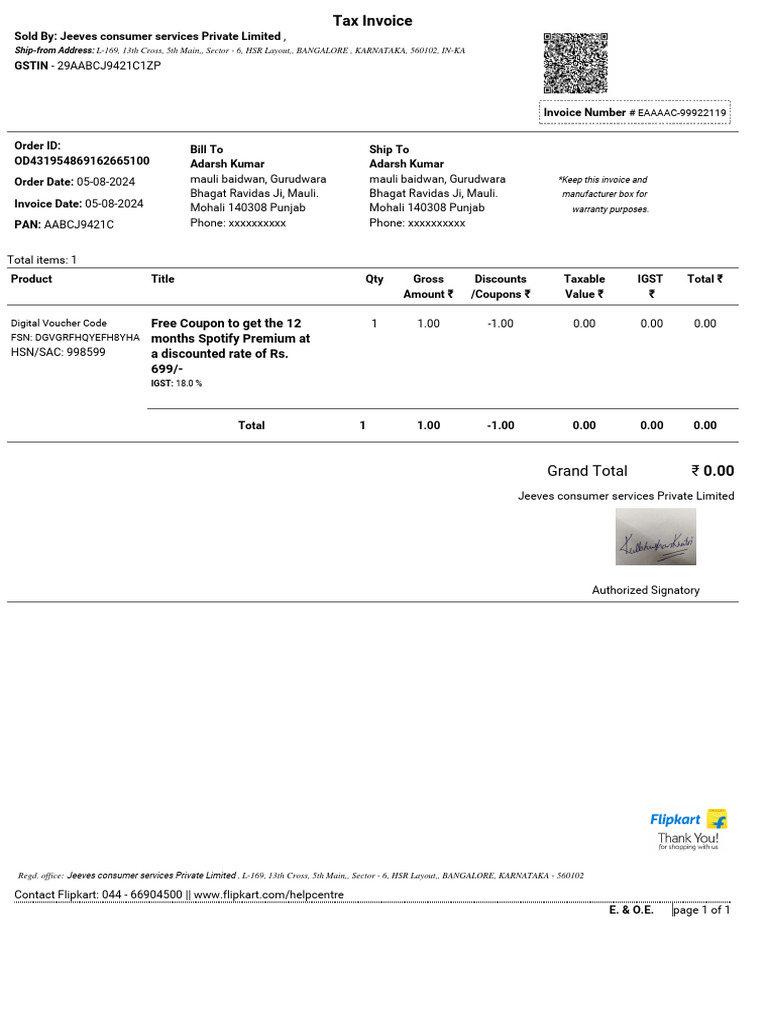 Invoice | PDF | Coupon | Taxation