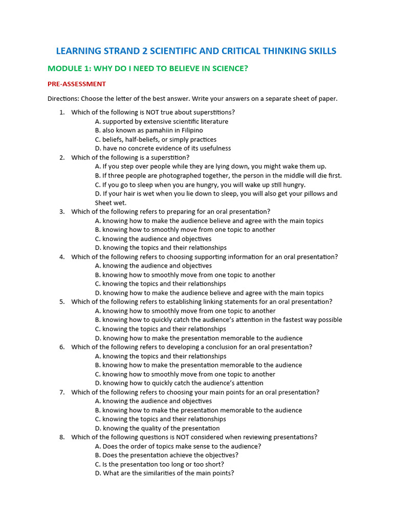 Ls2 Science m1 | PDF | Superstitions | Pregnancy