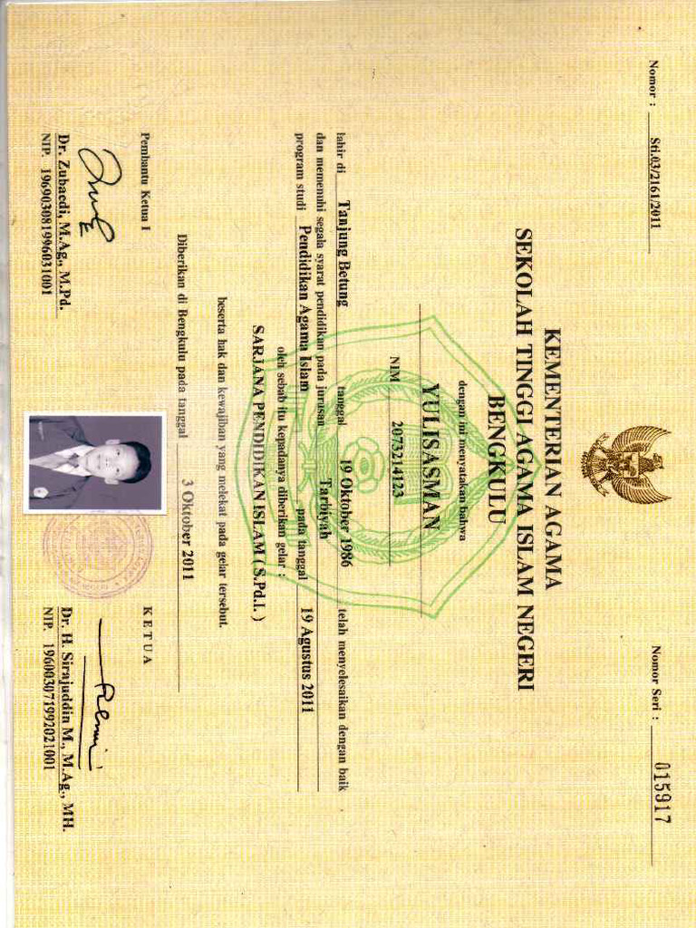 IJAZAH DAN NILAI S1 - 11zon | PDF