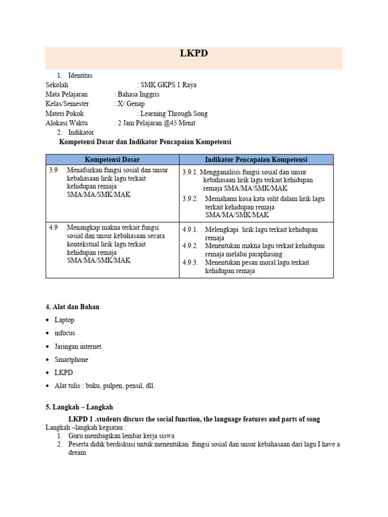 LKPD | PDF | Songs Written | Adele