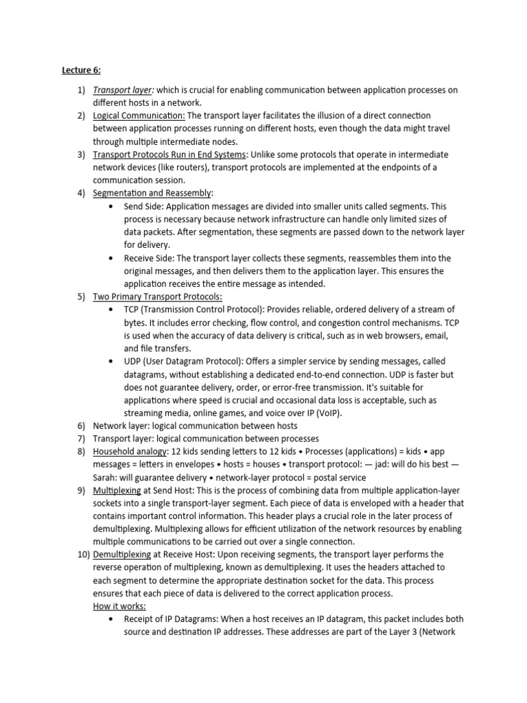 Lecture6Sumcsc430 | PDF | Port (Computer Networking) | Network Socket