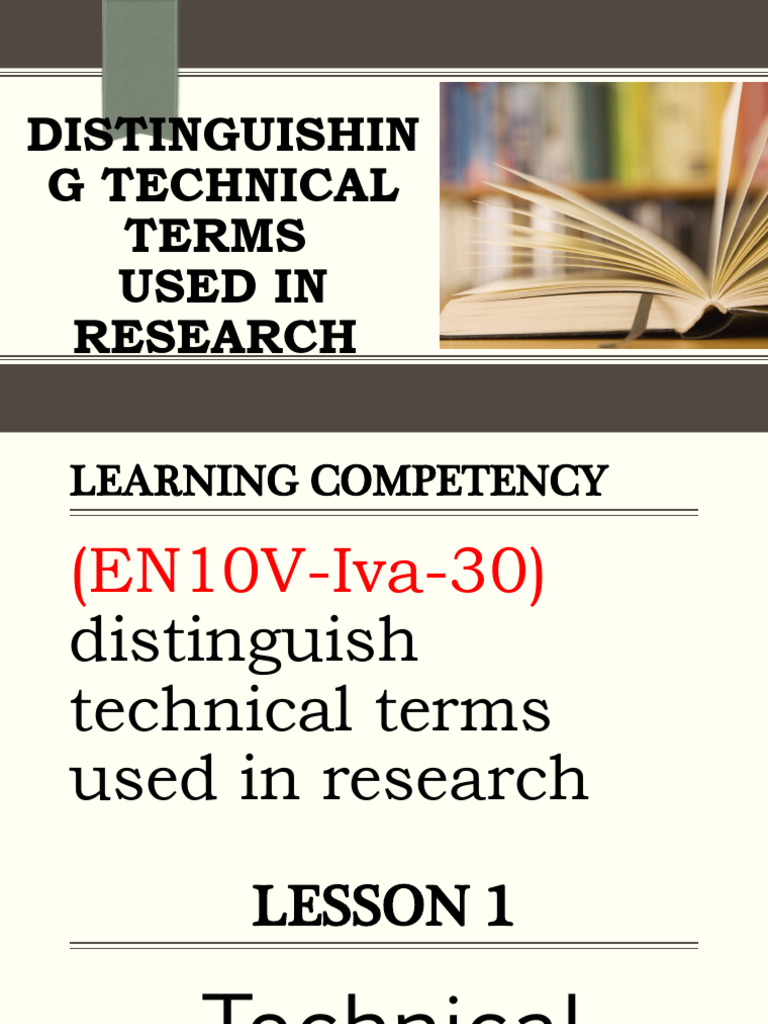 Q4-MODULE-1-TECHNICAL-TERMS-IN-RESEARCH | PDF | Methodology ...