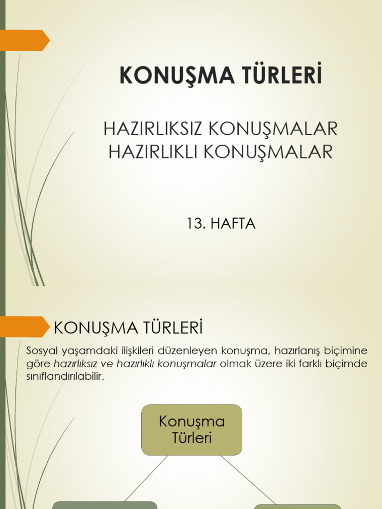 13.hafta - Konusma Turleri | PDF